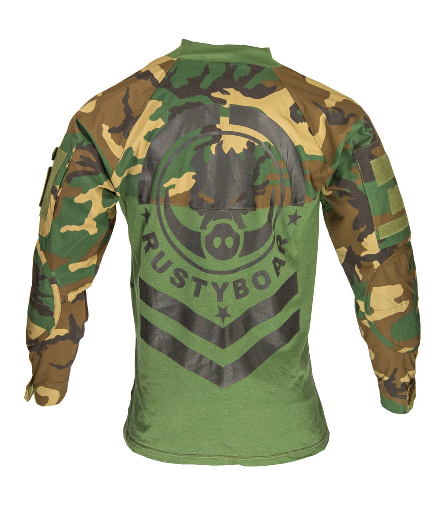 RUSTYBOAR Woodland Camo Combat Shirt