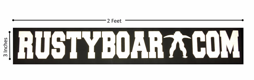 RUSTYBOAR.COM Die-Cut Reflective Sticker (Large 3"H x 24"L)